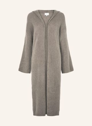 Americandreams Americandreams Long Alpaca Cardigan With Hood June beige