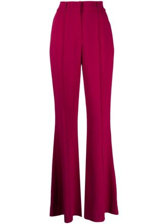 Elie Saab pantalon Cady &eacute;vas&eacute; &agrave; taille mi-haute - Violet