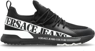 Versace Jeans Couture Homme, Chaussures, Noir, Taille: 44 EU Chaussures de sport avec logo imprim&eacute;