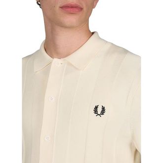 Fred Perry Polo tricot&eacute; &agrave; rayures ton sur ton en coton