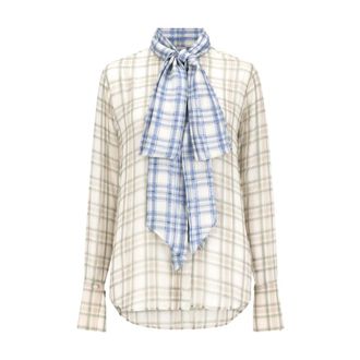 Acne Studios Chemise en soie avec foulard - Femme - Blouses et Chemises - Multicolore - Taille: 40 FR