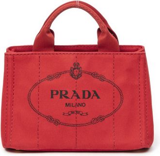 Prada Crossbody Bags - Small Canapa Tote - Gr. unisize - in Rot - f&uuml;r Damen