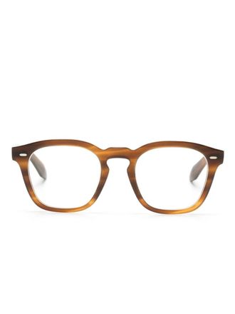 Oliver Peoples lunettes de vue Zin 03 à monture carrée - Marron