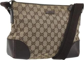 Gucci Sac bandouli&egrave;re vintage GG Canvas Pre-owned - Femme - Pre-owned - Brun - Taille: ONE Size