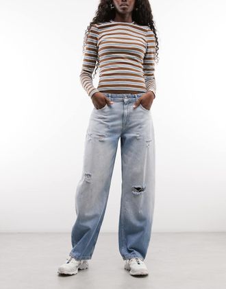 Collusion Cocoon-Jeans in verwaschener Waschung-Blau
