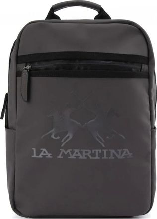 La Martina Sac &agrave; dos &agrave; logo embl&eacute;matique - Homme - Sacs - Gris - Taille: ONE Size