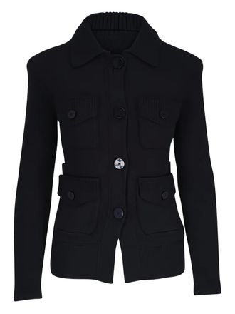 Dorothee Schumacher flap-pocket collared jacket - Schwarz