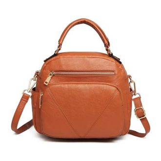 Miss Lulu Lb6907, Hobos Sac à bandoulière Femme, Marron, M