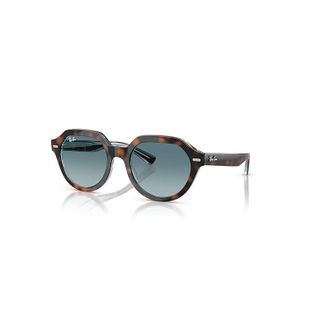 Ray-Ban Gina Sonnenbrillen Dunkel Havana Auf Multicolor Fassung Blau Glas 53-21