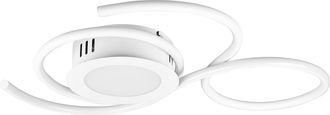 Trio Leuchten LED Deckenleuchte Jive 623410231, Metall Weiß matt, inkl. 36 Watt LED, Fernbedienung, Dimmer, Farbwechsel, Nachtlicht