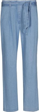 Marie M&eacute;ro Femme, Jeans, Bleu, Taille: 46 FR Short en jean avec pli et ceinture