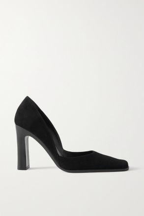 The Row Mae Pumps Aus Veloursleder - Schwarz