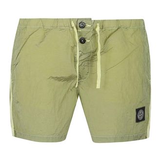 Stone Island Homme, Maillots de bain, Vert, Taille: XL Logo Patch Swim Short
