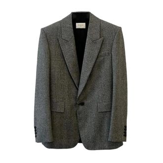 Saint Laurent Prince of Wales Wollflanell Jacke - - Jackets - Herren - Grau - XL