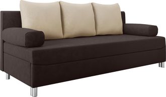 Mirjan24 Schlafsofa Dover, Sofa mit Bettkasten und Schlaffunktion, Bettsofa, Farbauswahl, Schlafcouch mit Chromfüße, Couch, Couchgarnitur (Schlafsofa ohne Pols