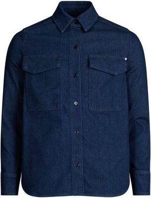 HUGO BOSS Chemise droite en denim de coton stretch