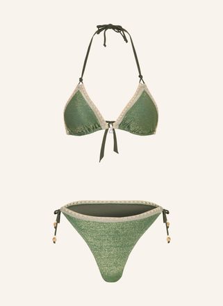 Banana Moon Banana Moon Triangel-Bikini Blucostora Shin Mit Glitzergarn gruen