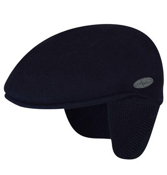 Kangol Das Original Flatcap 504 Earflaps Schiebermütze Schirmmütze Herrencap Wollcap Ohrenklappen Herren - mit Schirm, Winter Herbst-Winter - XXL (62-63 cm) 