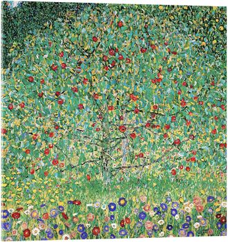 Posterlounge Apfelbaum I Acrylglasbild von Gustav Klimt 30 x 30 cm Grün Wandbilder Wanddeko