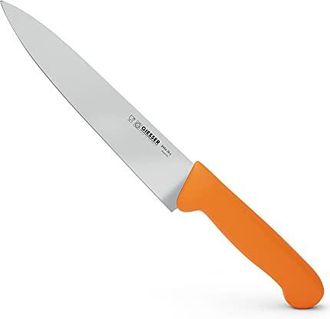 GIESSER seit 1776 - Made in Germany - Tranchiermesser orange, Basic Orange, Klinge 20 cm, rutschfest, schmales Kochmesser, rostfrei