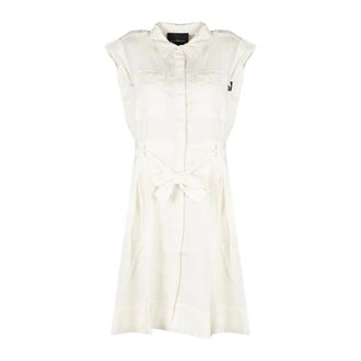 John Richmond Robe chemise en lin - Femme - Robes - Blanc - Taille: 40 FR