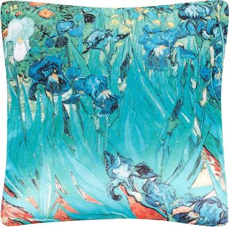 Von Lilienfeld Kissen Kunst Motiv Vincent Van Gogh Iris Dekokissen 40 x 40 cm Sofakissen Deko Haus Wohnzimmer Kissenbezug mit Füllung beidseitig Bedruckt
