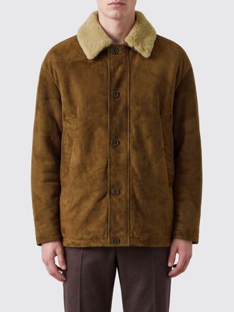 Salvatore Santoro Kurzer Wildledermantel mit Shearling-Kragen