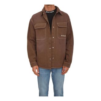 Palm Angels Herren, Shirts, Braun, LGr&ouml;&szlig;e