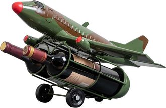 Generic Flugzeugf&ouml;rmiges Weinregal, Kreativer Flaschenhalter, Robust und Langlebig, Retro und Stilvoll, Bar-/Wohndekoration & Geschenk f&uuml;r Luftfahrtbegeistert
