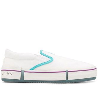 Marcelo Burlon Cross Vulkanisierte Slip-On Sneakers - - Shoes - Damen - Wei&szlig; - 38 EU