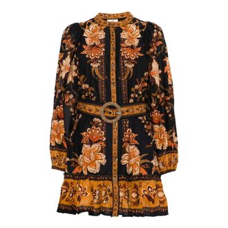 Farm Rio Farm Rio, Femme, Robes, Multicolore, Taille: 38 FR Majestic Garden Mini Dress