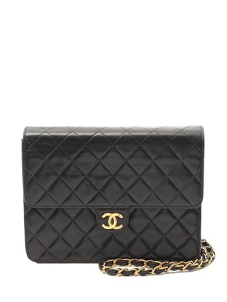 Chanel 1997-1999 Classic Flap Schultertasche mit Matelass&eacute;-Steppung - Schwarz
