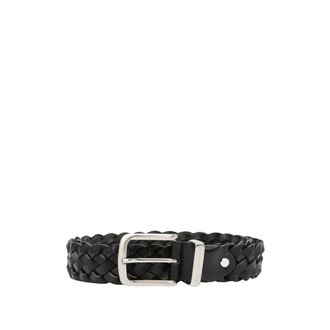 Daniele Alessandrini Homme, Accessoires, Noir, Taille: 125 CM Ceinture en cuir tress&eacute;