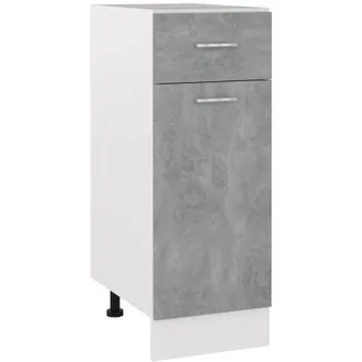 Les Tendances Meuble bas de cuisine Gris b&eacute;ton 30x46x81,5 cm