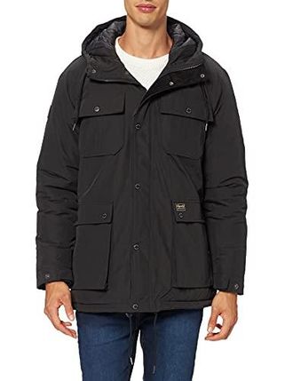 Superdry Parka rembourrée de Montagne, Noir, XXL Homme