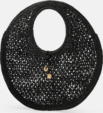 Jacquemus Tote Bag Le Rond Spiaggia aus Raffiabast
