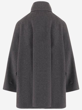 Tagliatore Womens Wool Cape Leila Dark Grey Capes Jacket