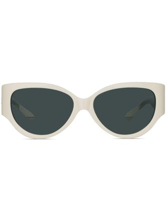 Linda Farrow lunettes de soleil &agrave; monture papillon - Blanc