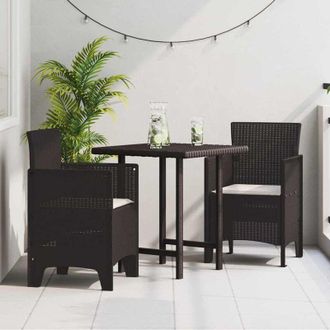 vidaXL Chaise de jardin 2 pcs Marron 53 x 49 x 85 cm pp Vidaxl