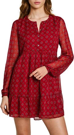 Pepe Jeans London Damen Plume Kleid, Rot (Burnt Red), XL