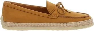 Tod's Leather And Raffia Loafer - Gr. 35,5 (EU) - in Braun