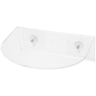 NUOBESTY Bonsai Wandregal mit Saugnapf Transparentes Acryl Pflanzenregal f&uuml;r Fenster Belastbarer Blumentopfhalter f&uuml;r Zimmerpflanzen und Dekoration