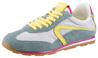 Verbenas Sneaker VERBENAS JAMAICA SAVONA, Damen, Gr. 39, hellblau, kombiniert, Leder, Textil, kontrastfarbene Details, mehrfarbig, Basic, Schuhe Sneaker, Retro