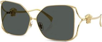 Versace Femme, Accessoires, Jaune, Taille: 62 MM Lunettes de soleil carr&eacute;es