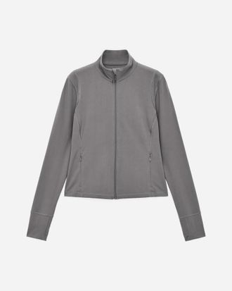 Arket Weiche Stretch-Jacke Mit Rei&szlig;verschluss -Grau
