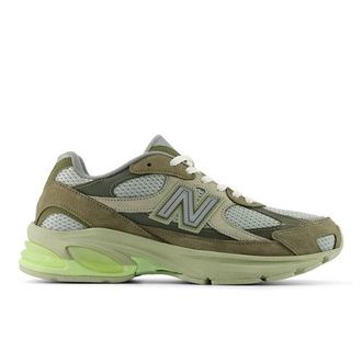 New Balance Unisexe 2010 en Vert/Gris, Cuir, Taille 37.5