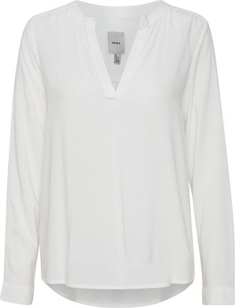 Ichi IHMAIN LS2 Damen lange Bluse Langarm Basicbluse aus reiner Viskose Nachhaltige zertifizierte EcoVero Viskose V-Ausschnitt Regular Fit, Größe:40, Farbe