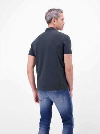 Lerros Poloshirt Poloshirt, unifarben aus gestreiftem Piqu&eacute;-Gewebe