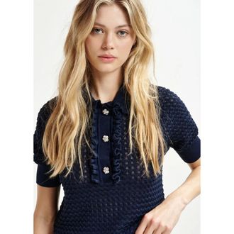 Essentiel Femme, Pulls, Bleu, Taille: 38 FR Polo Hemirates