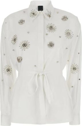 Pinko Pinko, Femme, Blouses et Chemises, Blanc, Taille: 40 FR Carley Shirt
